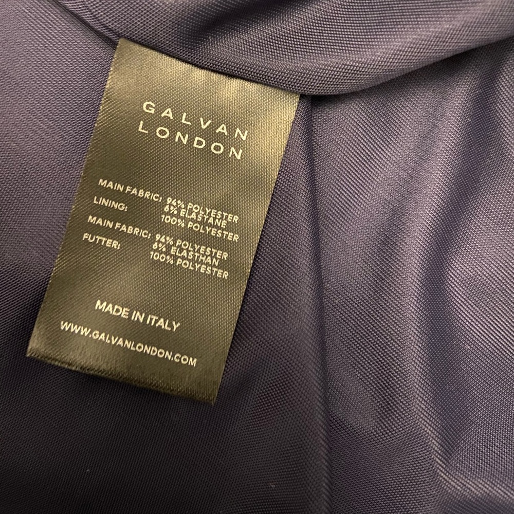 Galvan London Blue Velvet Devor Stardust Gown - Gem